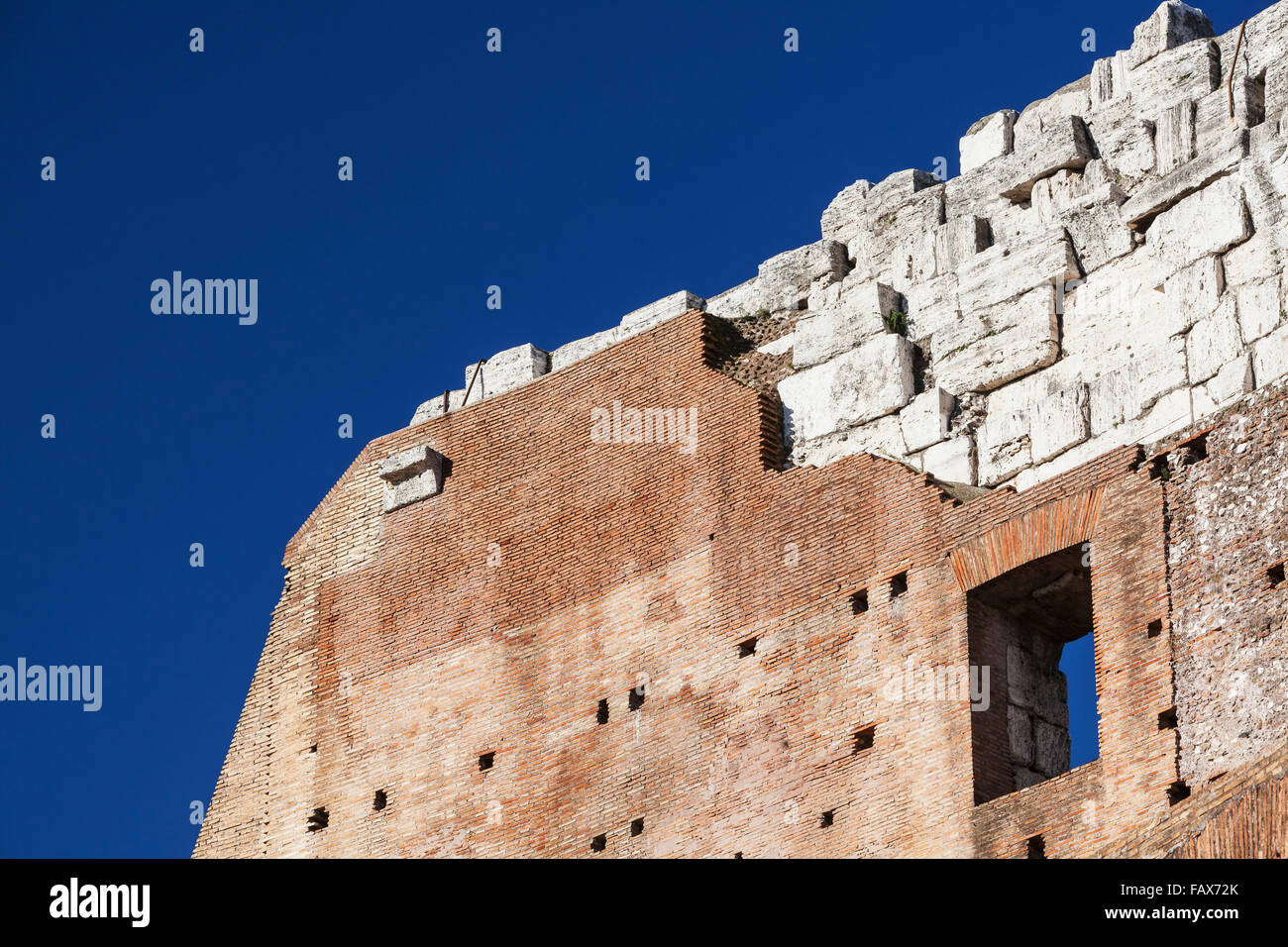 Ruins of a stone wall; Rome, Italy Stock Photo - Alamy