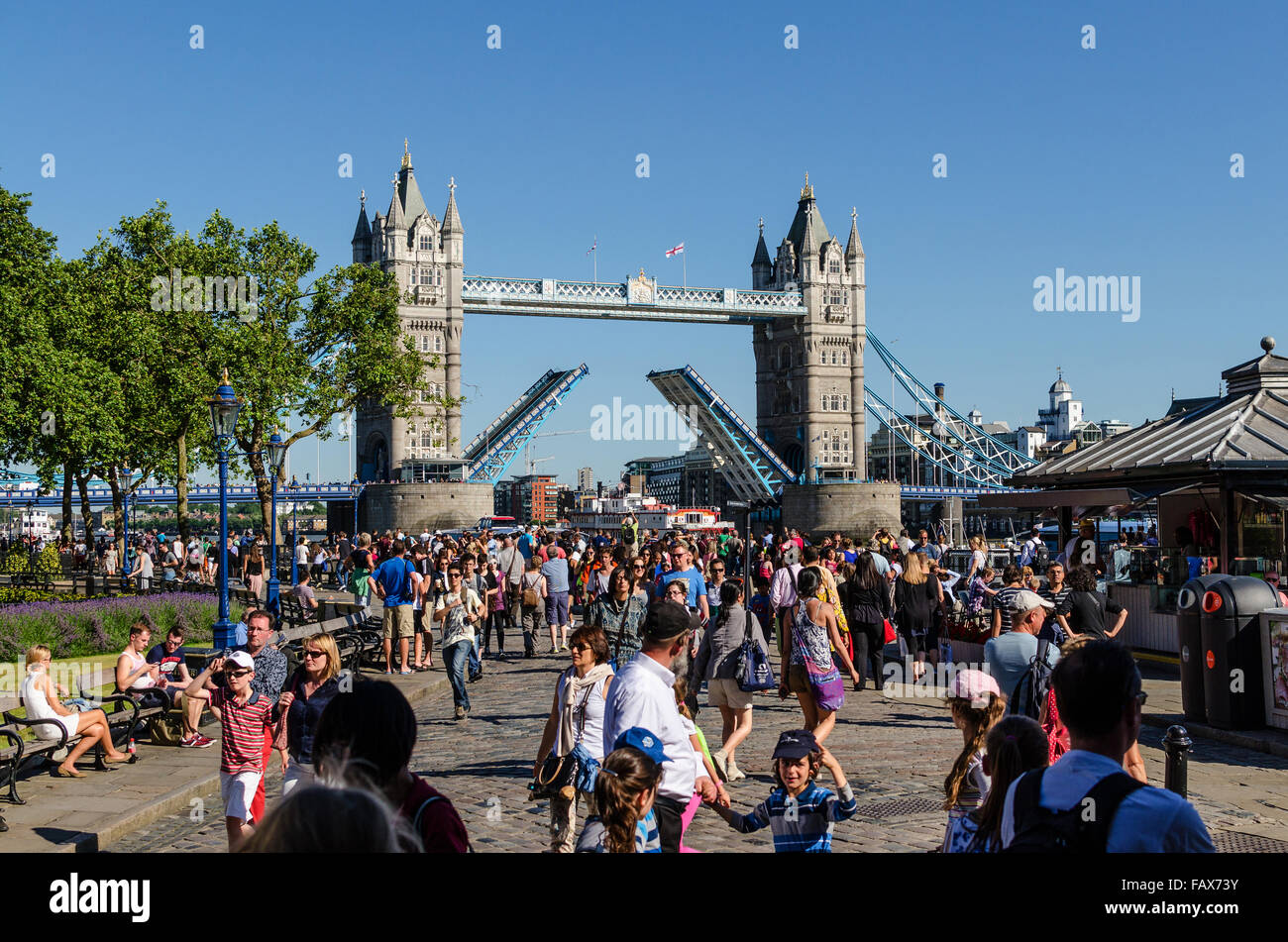 Tower bridge open hi-res stock photography and images - Alamy