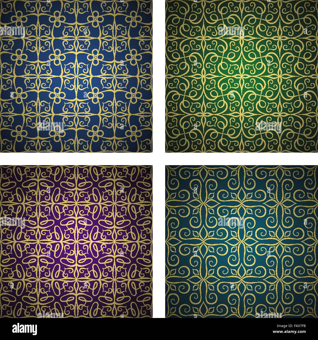 Luxury golden seamless patterns set Stock Vector Image & Art - Alamy