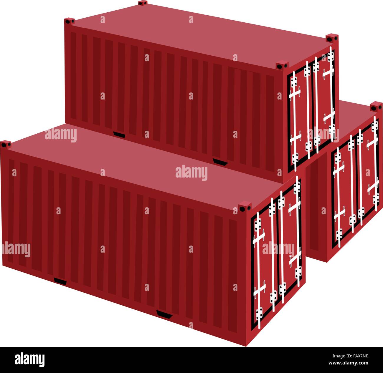 Three Cargo Containers or Freight Containers for Portable Storage ...