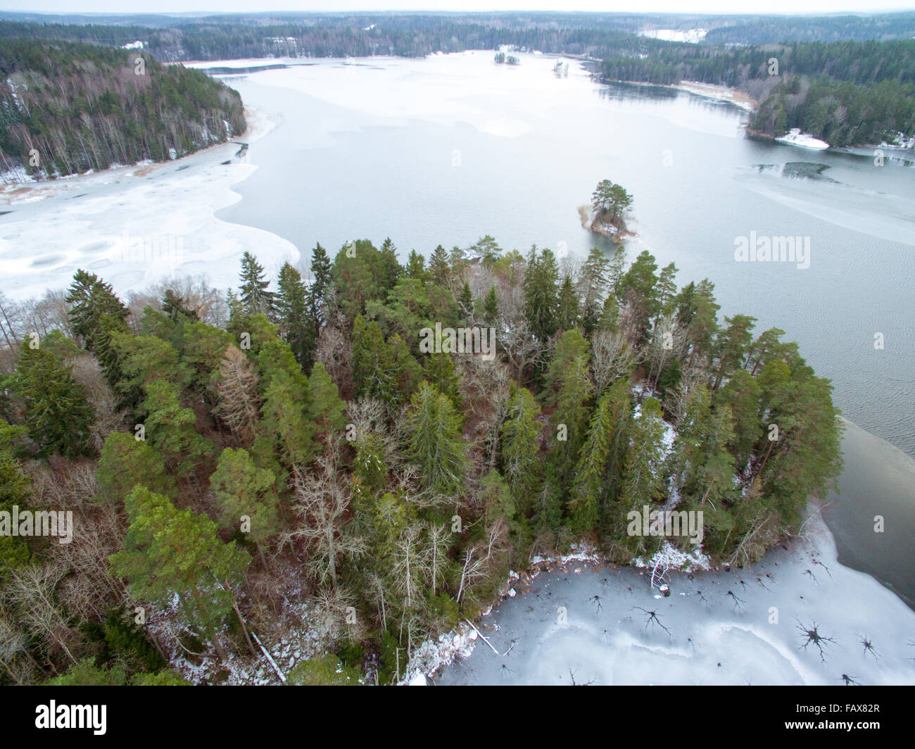 Aerial panorama partly frozen hi-res stock photography and images - Alamy