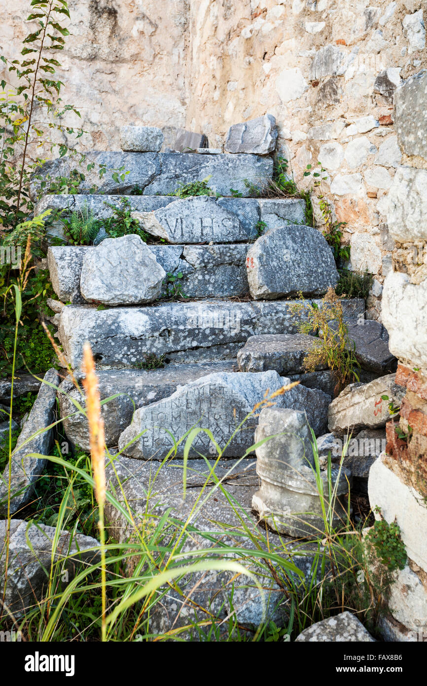 Broken stone steps; Philippi, Greece Stock Photo - Alamy