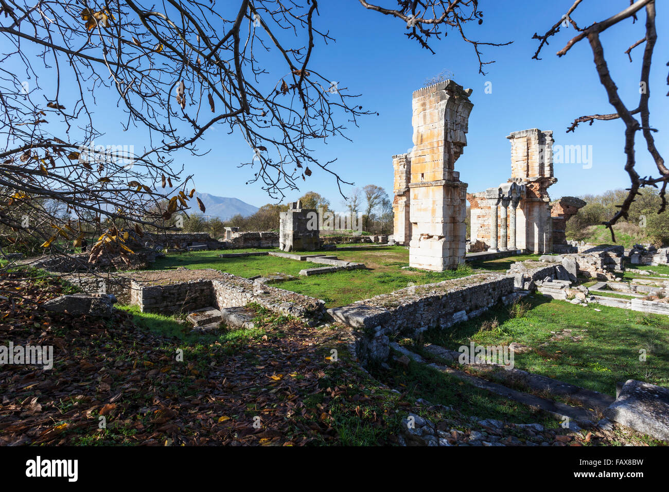 Basilica B ruins; Philippi, Greece Stock Photo - Alamy