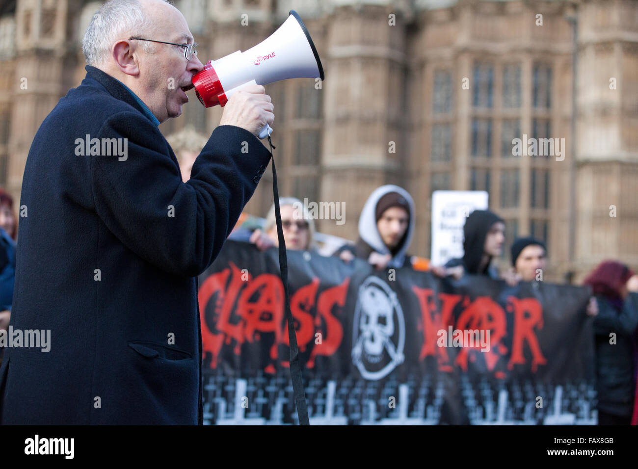 London, UK. 5th January, 2016. Ian Bone, founder of Class War ...