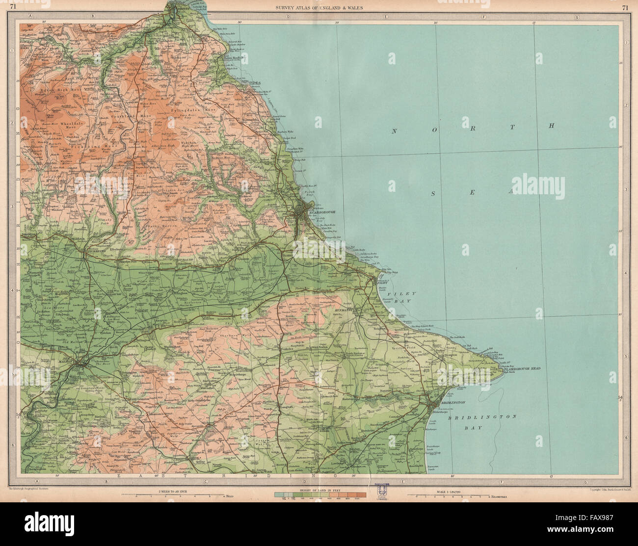 Filey map hi-res stock photography and images - Alamy