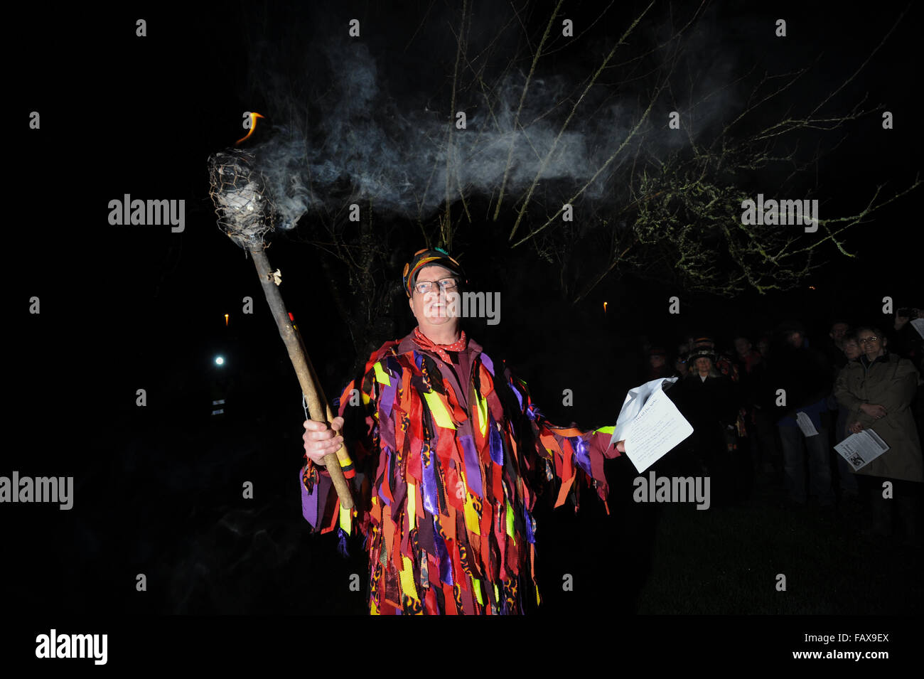 The Squire of the Sompting Village Morris conducts the Wassailing in an ...