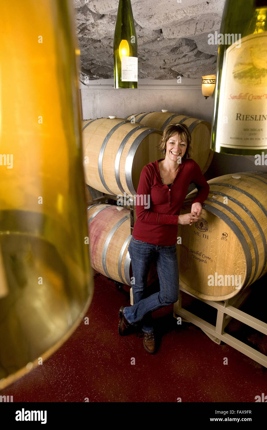 Jackson, MI, USA. 21st June, 2012. Holly Balansag poses in her barrel ...