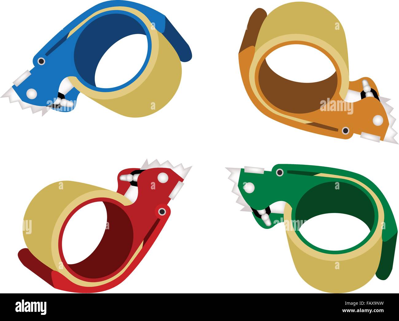 Various Colors of Packing Tape Dispenser or Adhesive Tape Dispenser ...