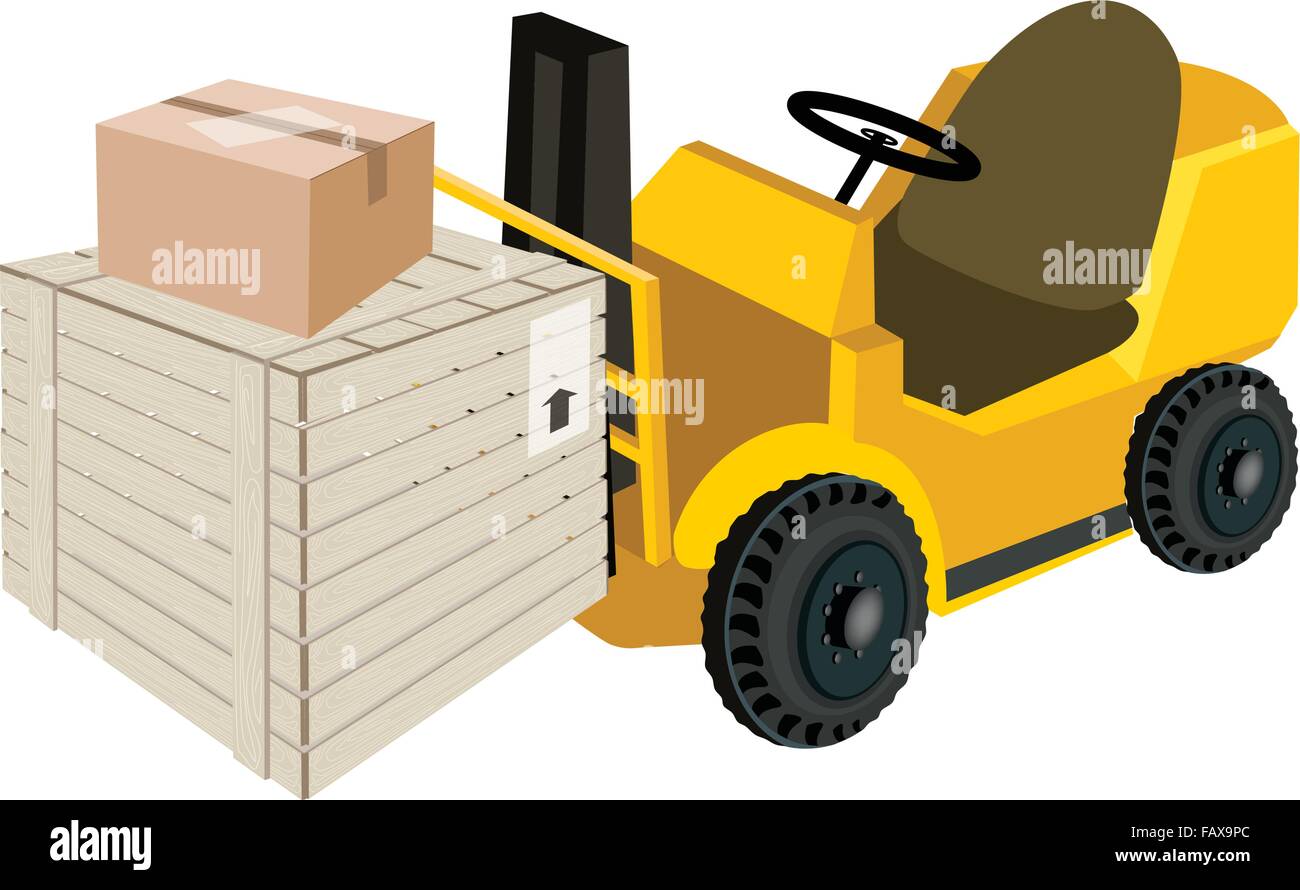 Powered Industrial Forklift, Fork Heavy Machine, Fork Truck or Lift ...