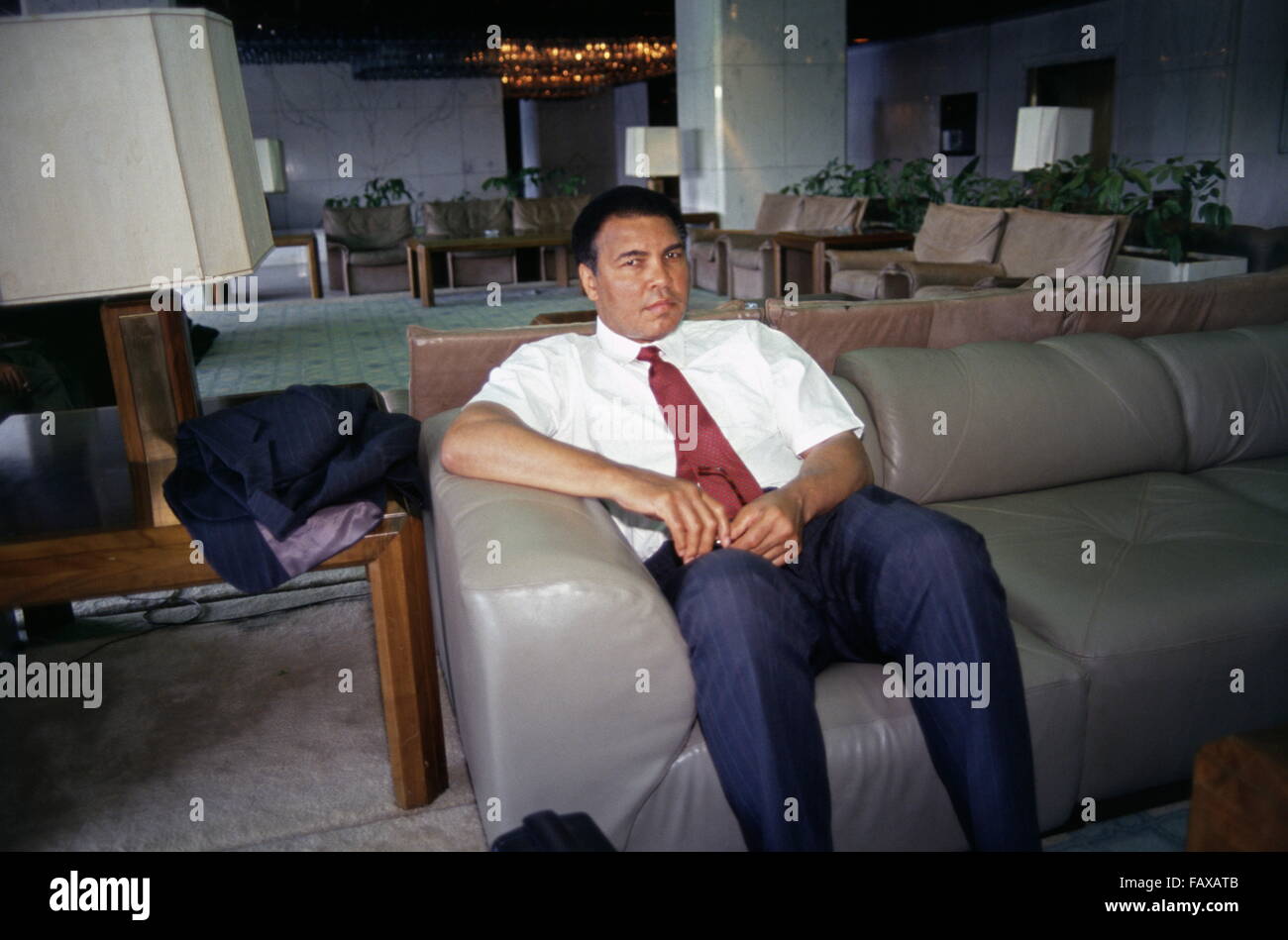 World heavyweight boxing champion Muhammad Ali at the Rashid Hotel in ...