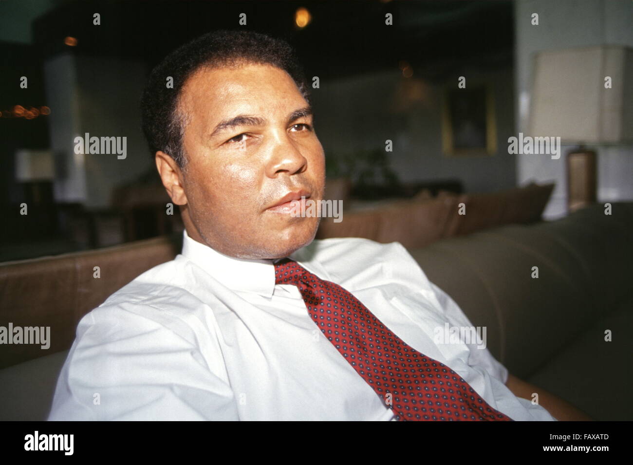 World heavyweight boxing champion Muhammad Ali at the Rashid Hotel in ...