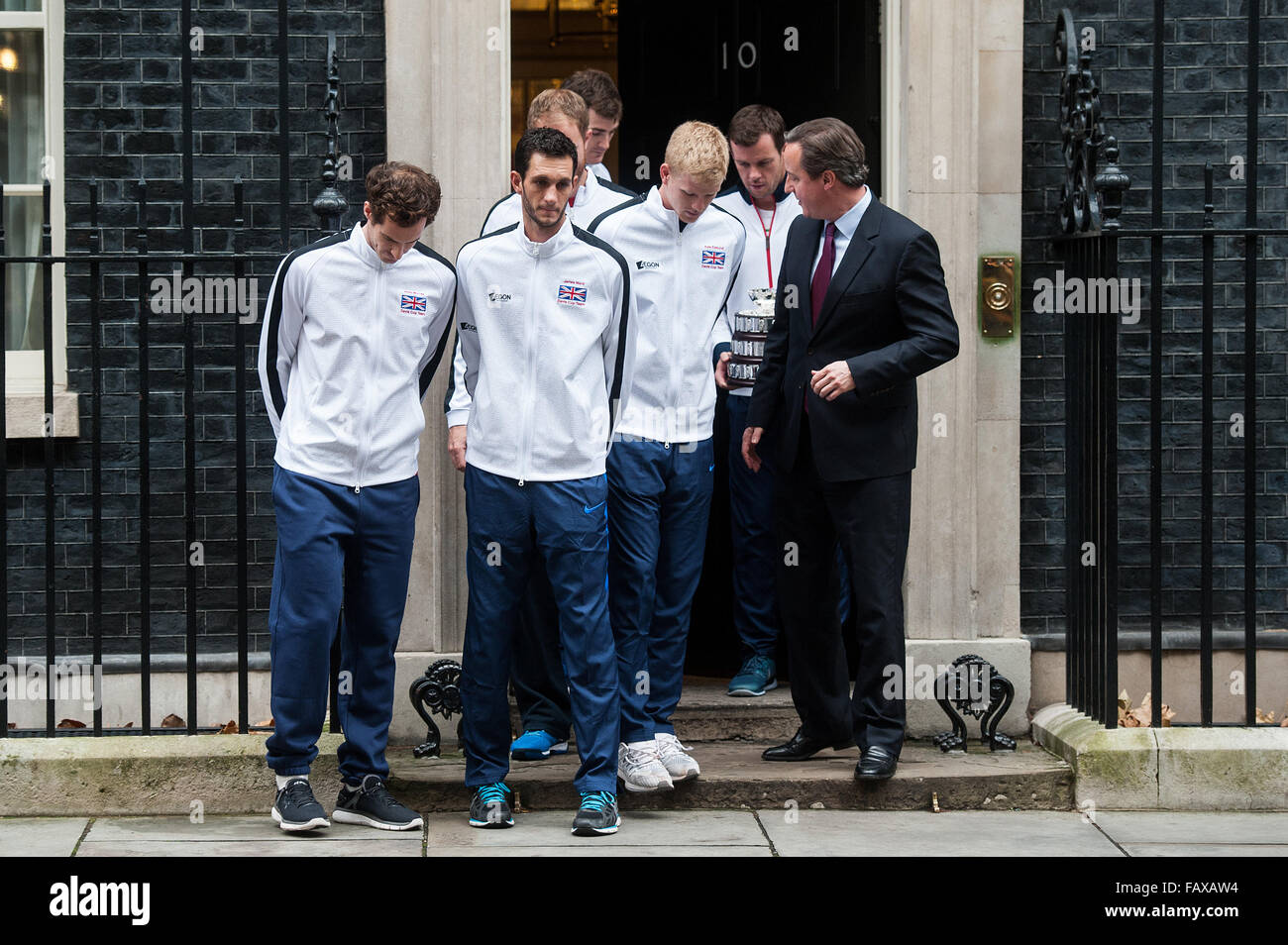 David Cup Winners at 10 Downing Street Featuring: David Cameron, Andy ...