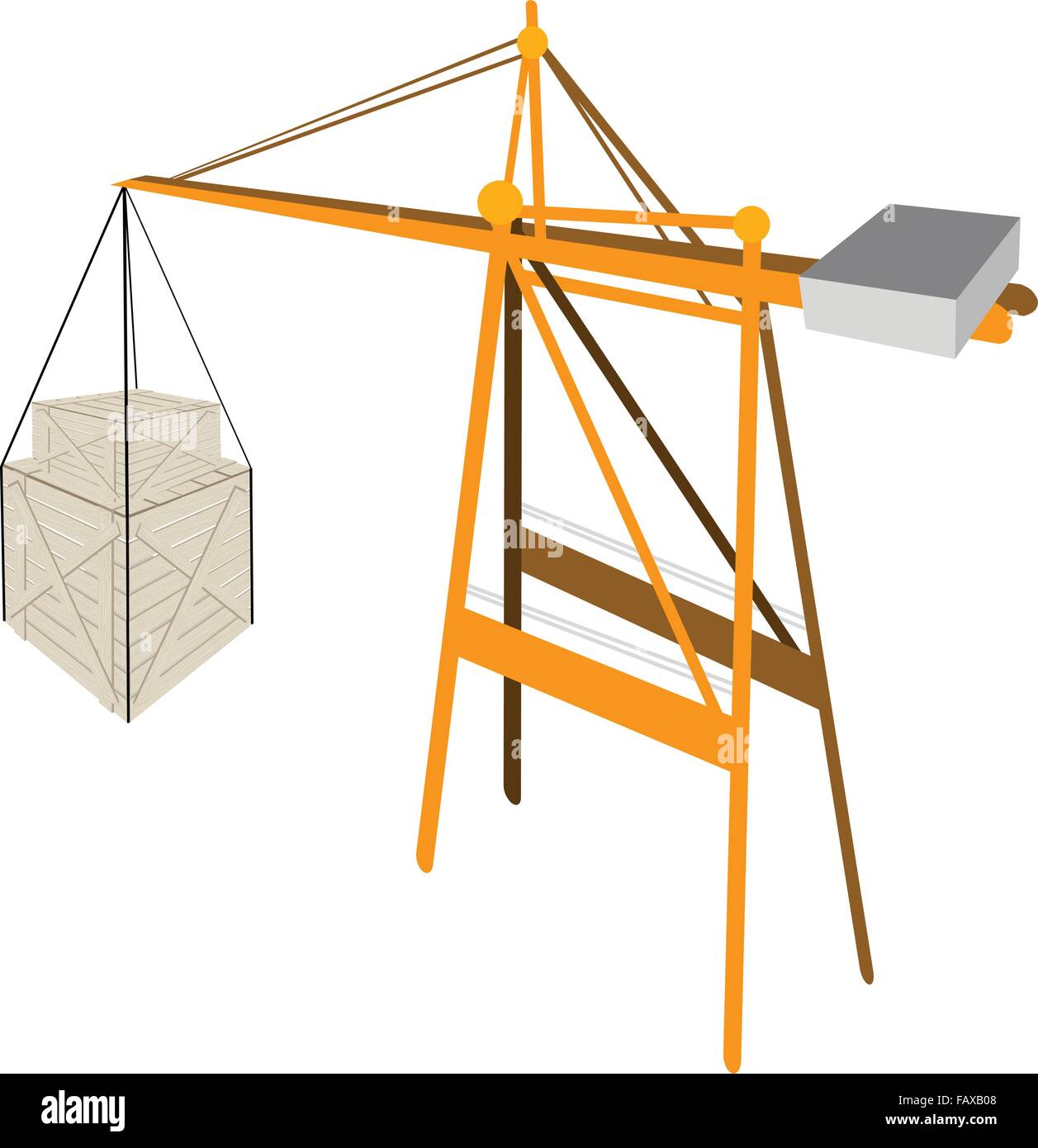 Wooden crate crane Stock Vector Images - Alamy
