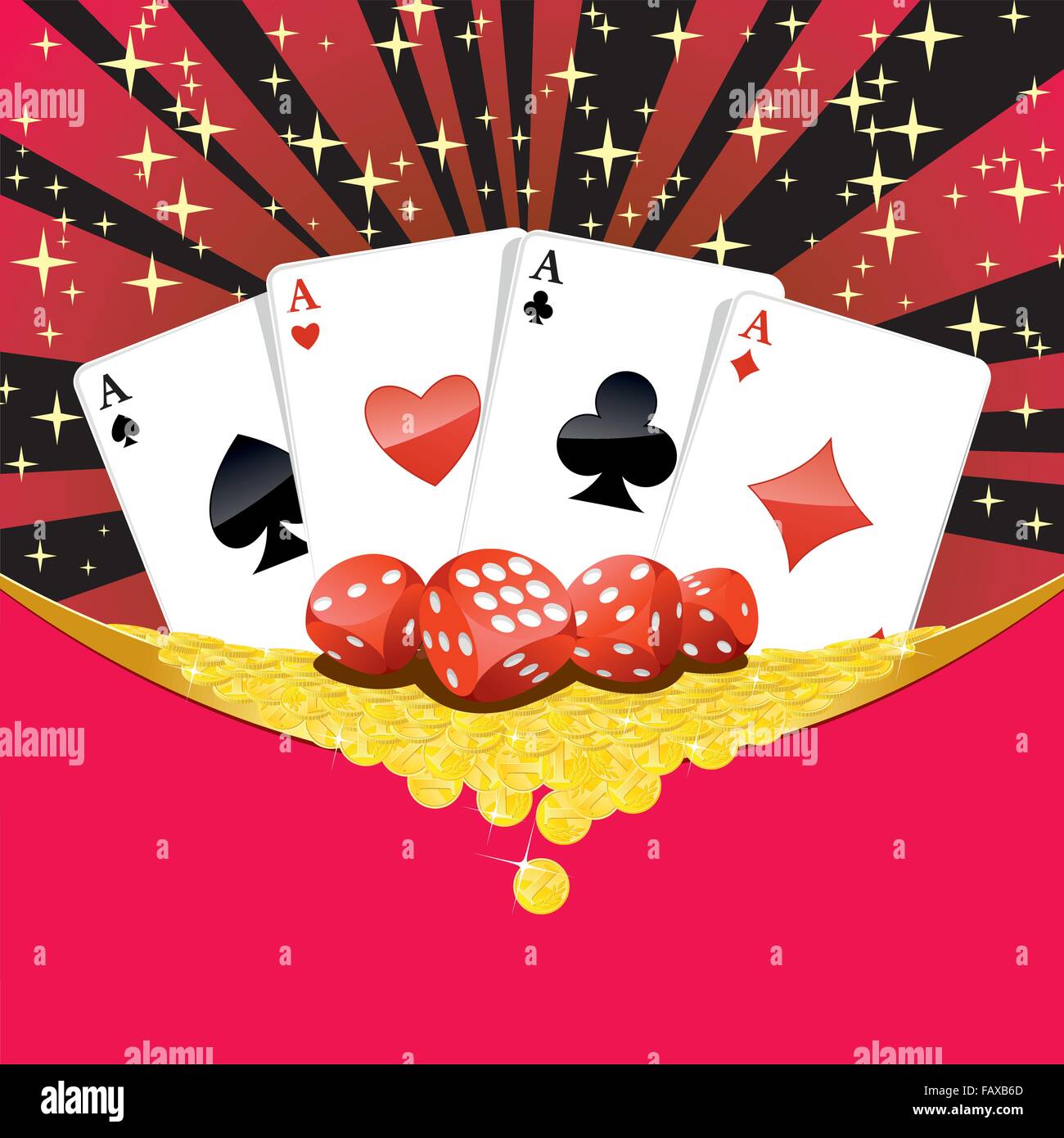 Playing cards falling Stock Vector Images - Alamy