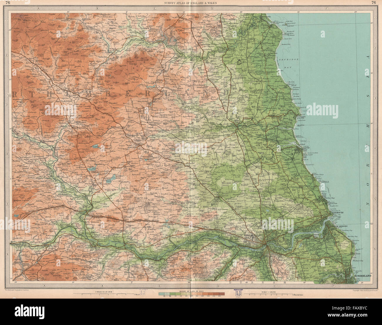 Hexham map hi-res stock photography and images - Alamy
