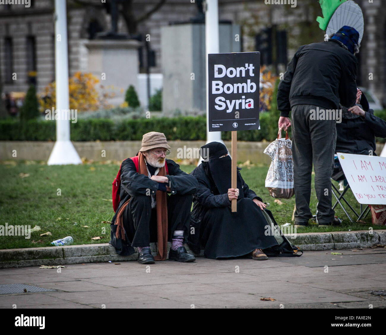 As MPs debate the case for bombing ISIS in Syria inside, protesters ...