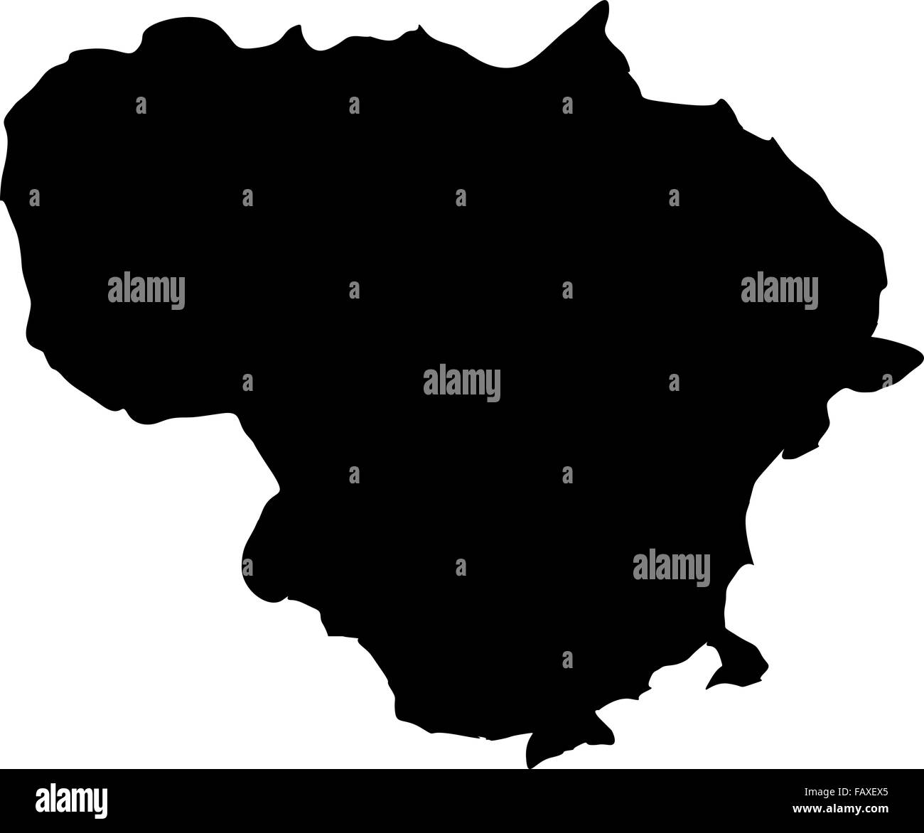 Lithuania lithuanian country map outline hi-res stock photography and ...