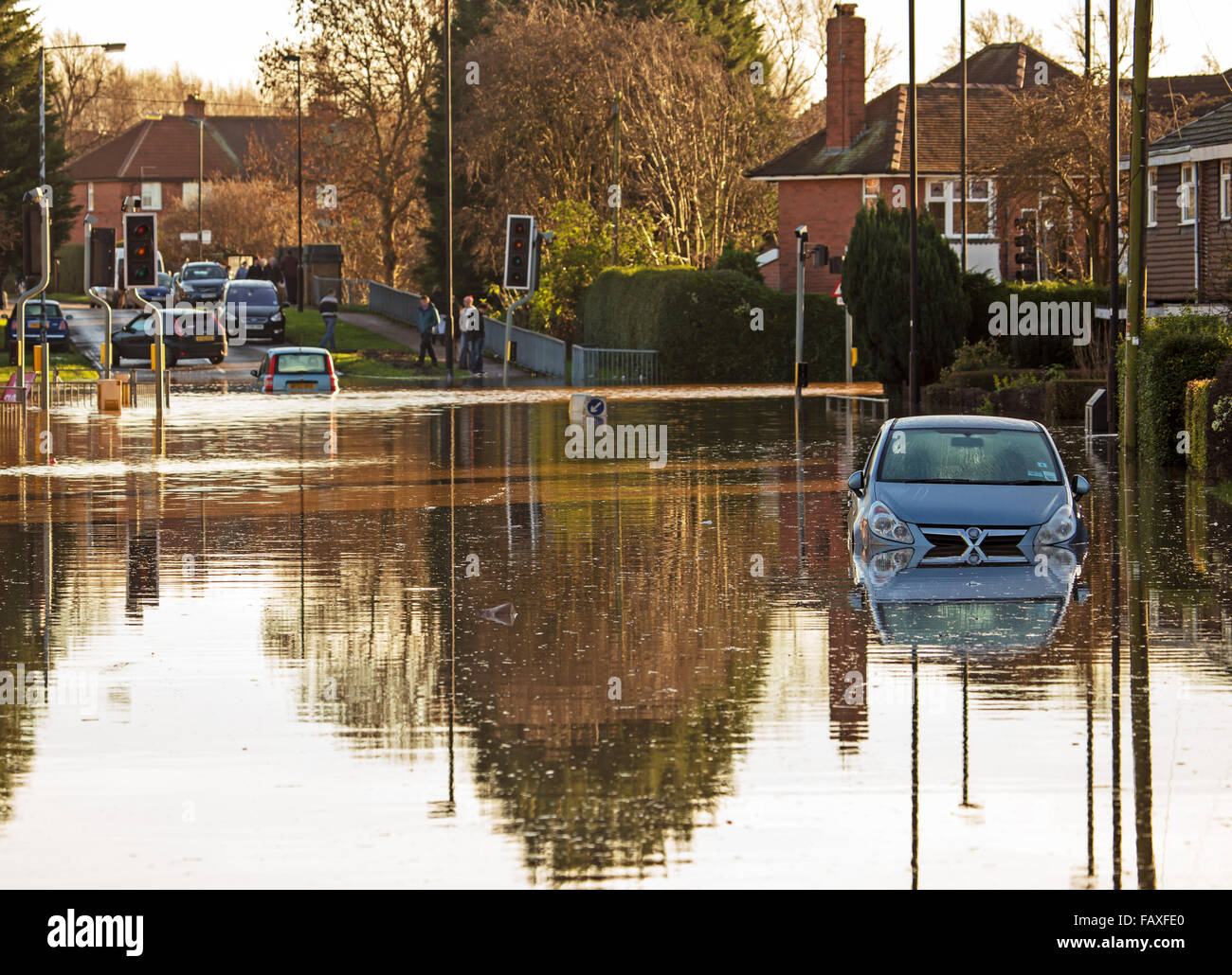 Car trapped in flood water hi-res stock photography and images - Alamy
