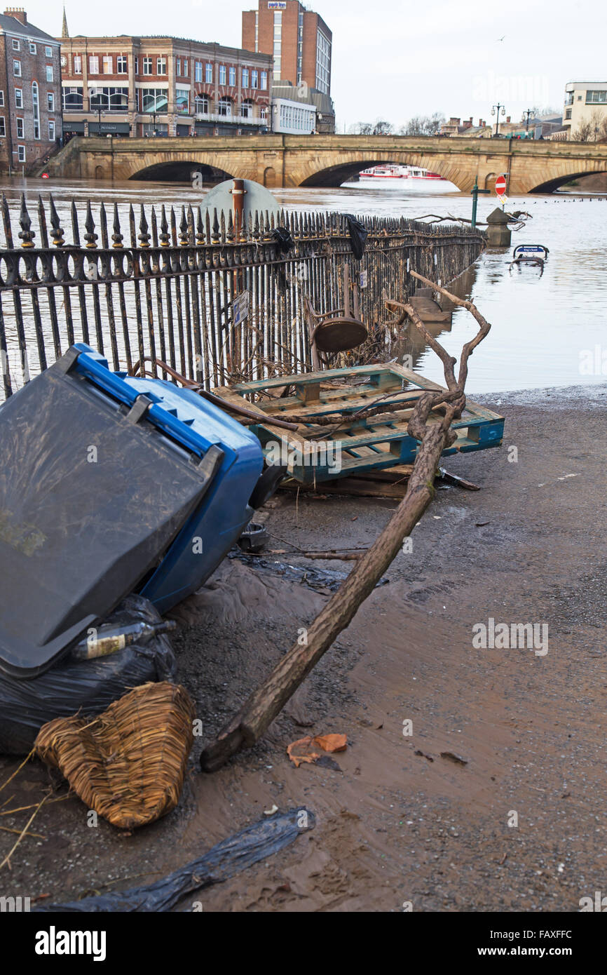 Floods the Aftermath: piles of rubbish after the floods have receded ...