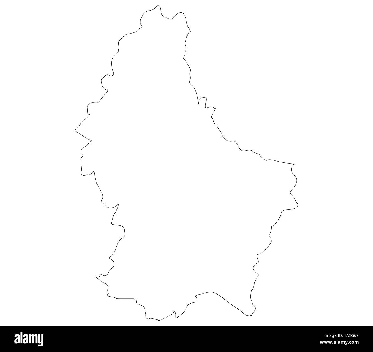 Outline map country luxembourg Black and White Stock Photos & Images ...
