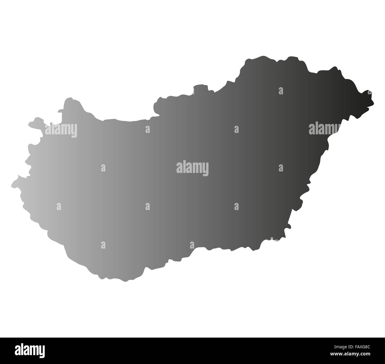 Vintage map of hungary Cut Out Stock Images & Pictures - Alamy