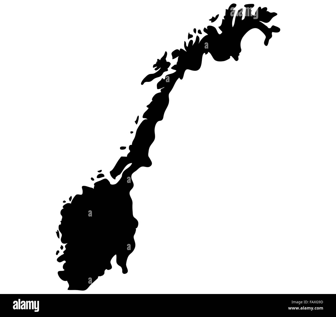 Norway outline Black and White Stock Photos & Images - Alamy