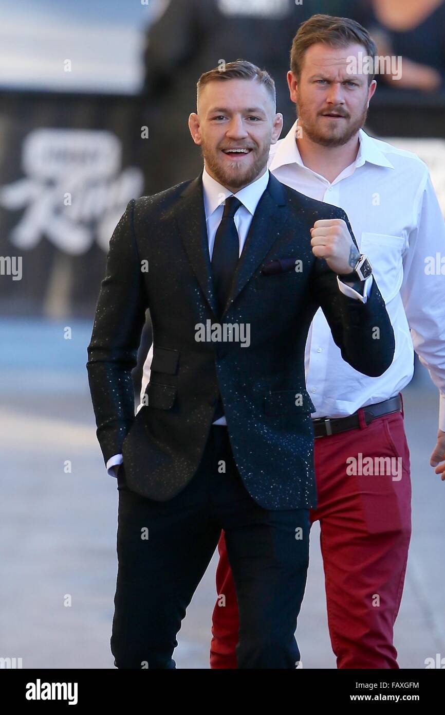 Conor McGregor seen arriving at the ABC studios for Jimmy Kimmel Live ...