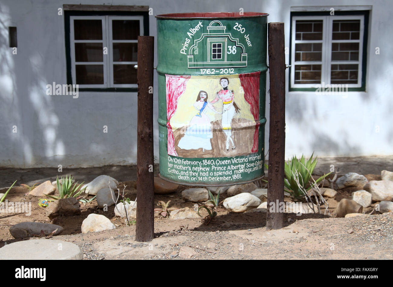 Dustbin art in the historic South African Karoo town of Prince Albert ...