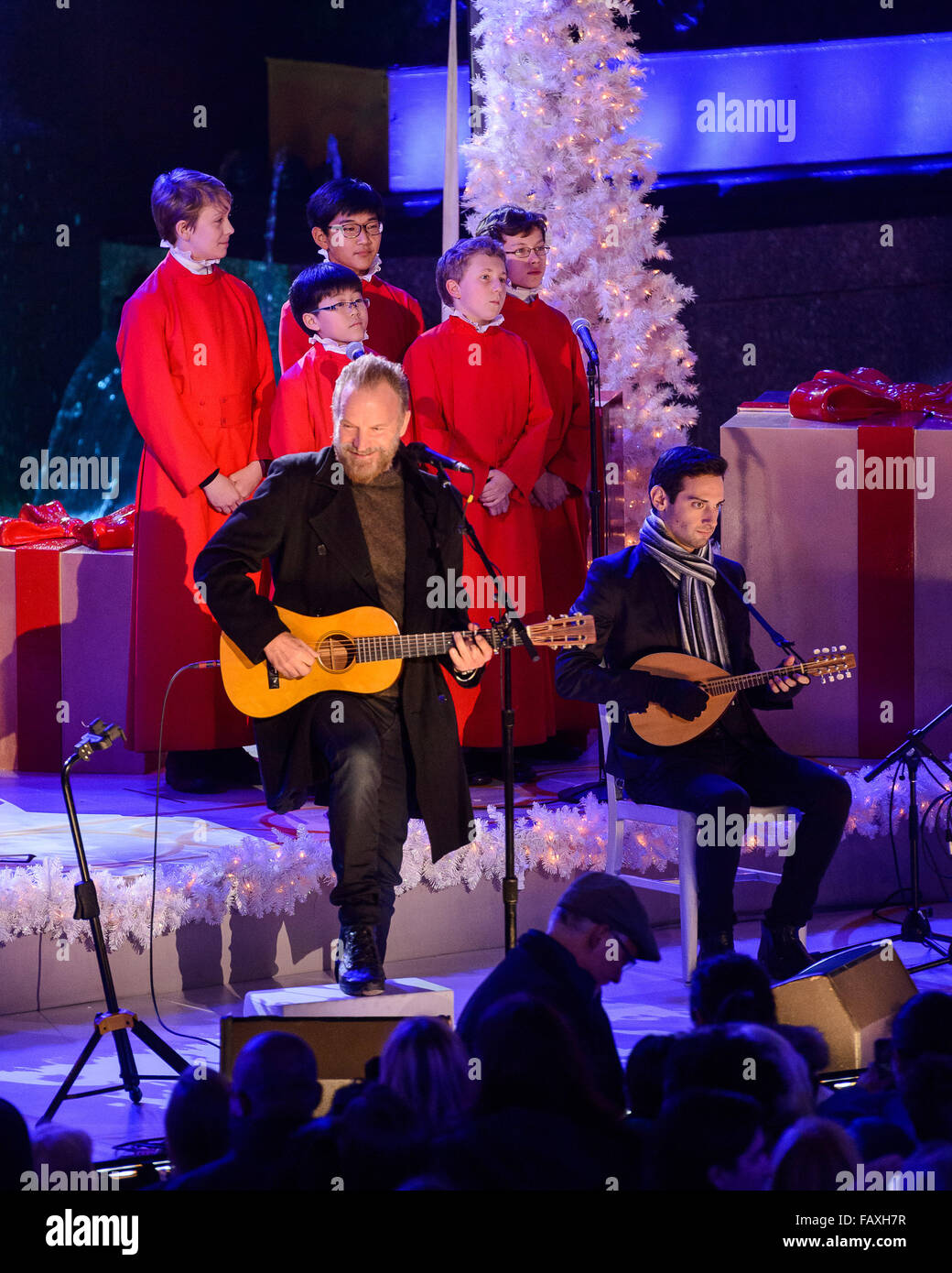 2015 Rockefeller Center Tree Lighting in New York City Featuring: Sting ...