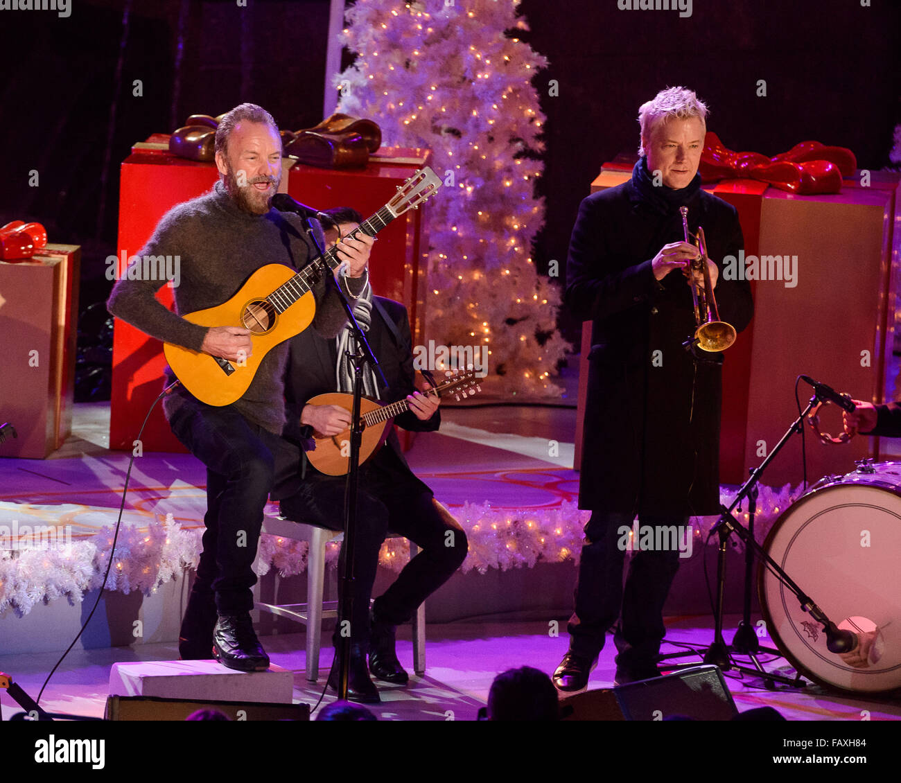 2015 Rockefeller Center Tree Lighting in New York City Featuring: Sting ...