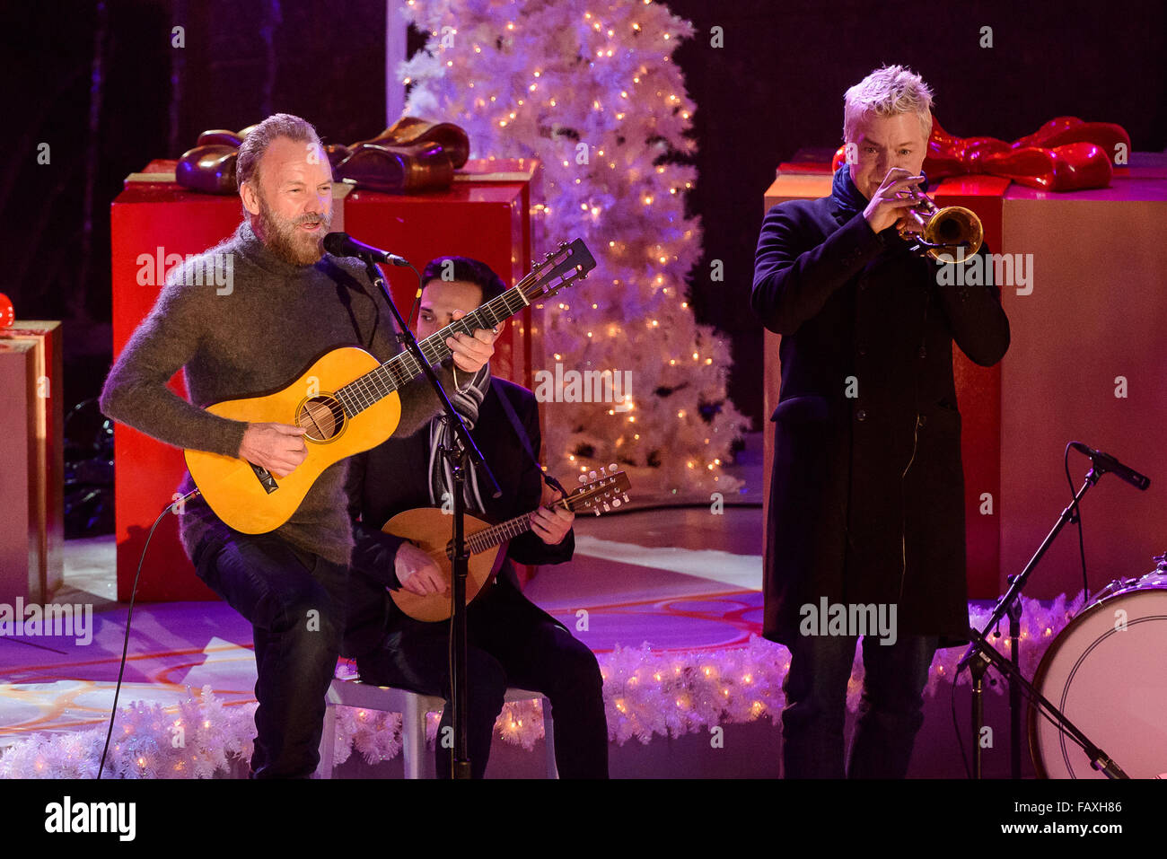 2015 Rockefeller Center Tree Lighting in New York City Featuring: Sting ...