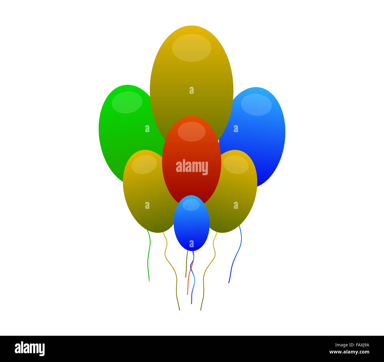balloons on white background Stock Photo - Alamy
