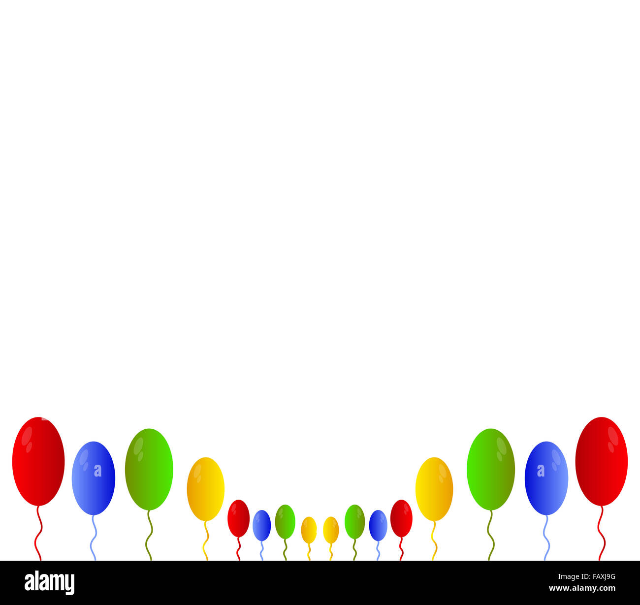 balloons on white background Stock Photo - Alamy