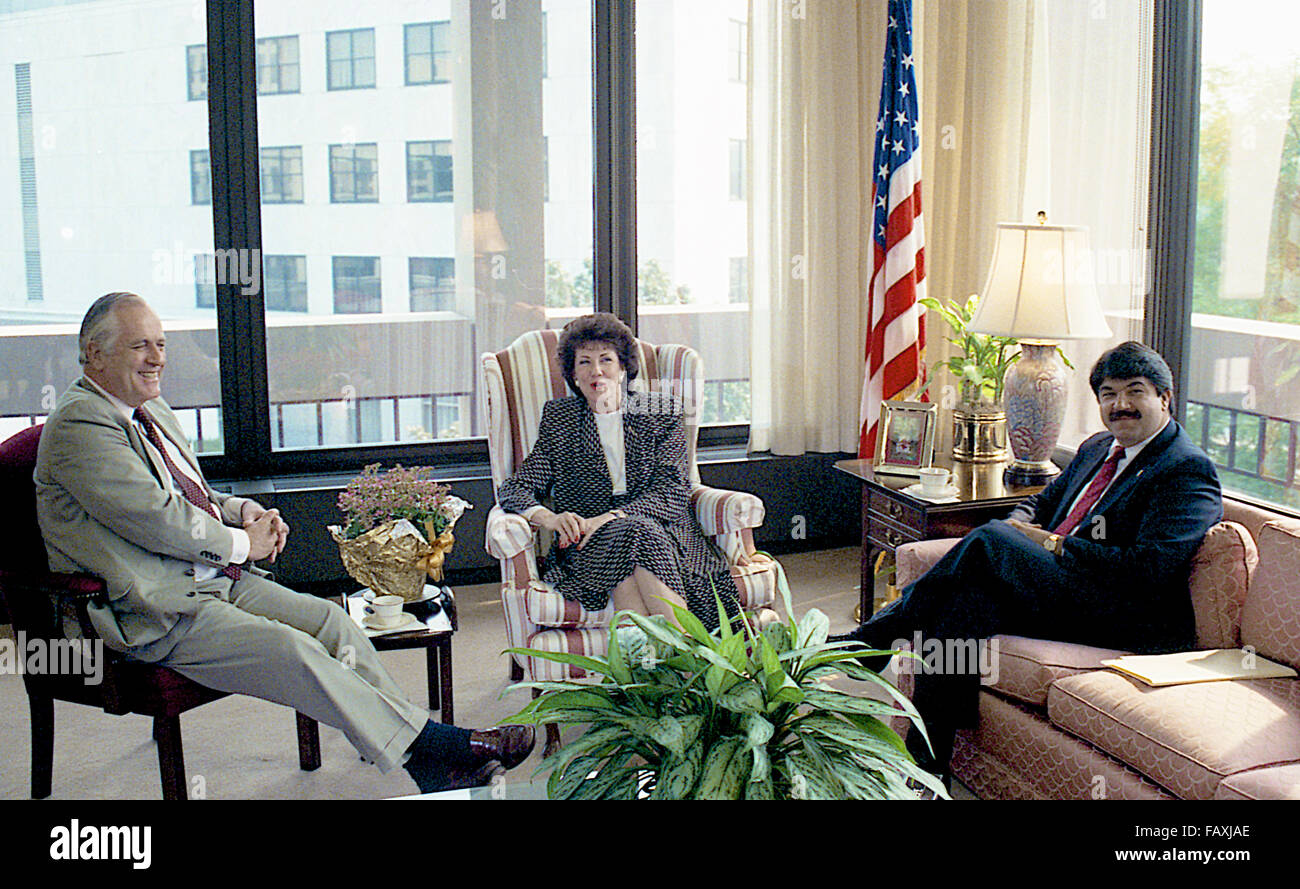 Washington, DC., USA, 14th October, 1989 Labor Secretary Elizabeth Dole ...