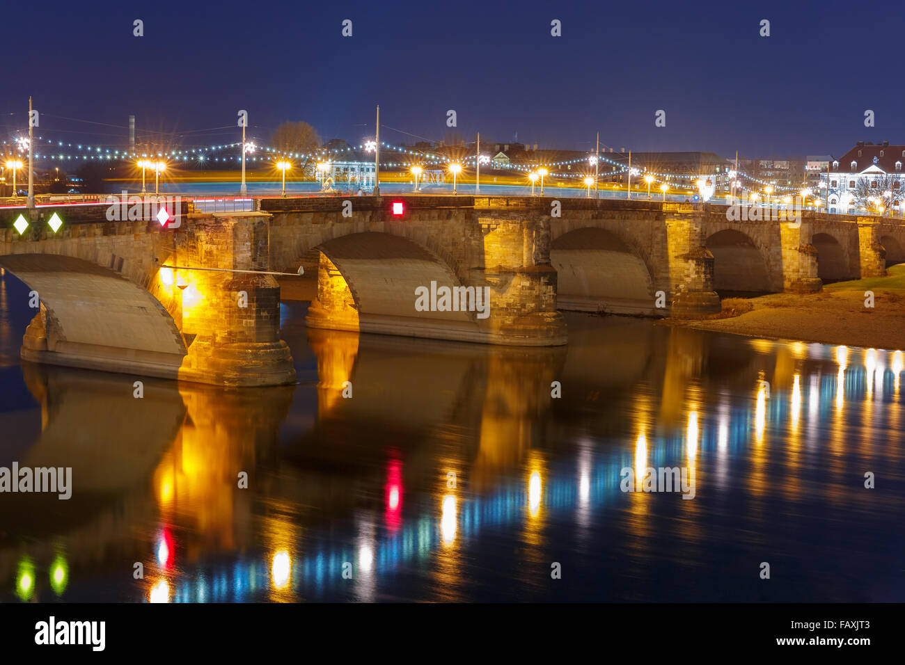 Dresden saxony germany the augustus bridge hi-res stock photography and ...