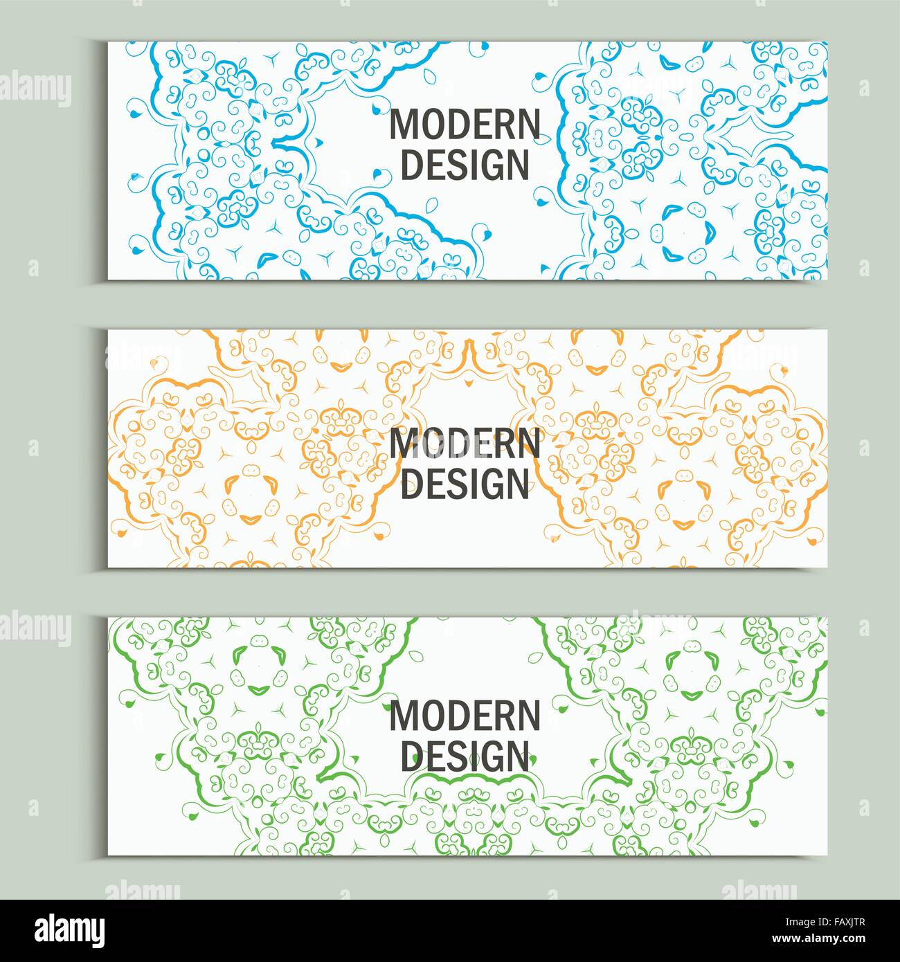 Vector set with abstract pattern Stock Vector Image & Art - Alamy