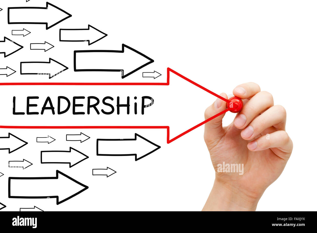 Leadership Arrows Concept Stock Photo - Alamy