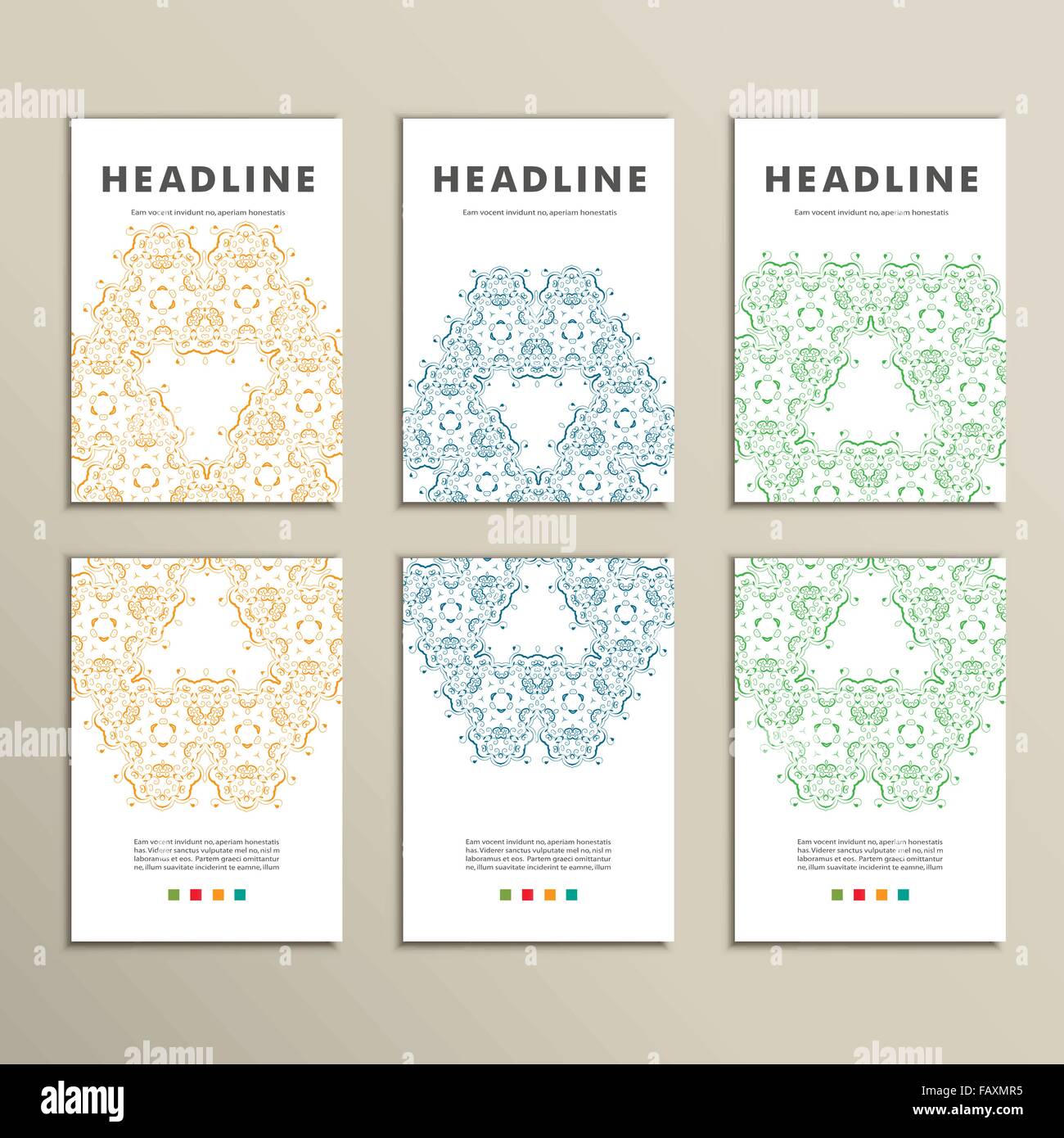 Vector Set With Abstract Pattern Stock Vector Image And Art Alamy