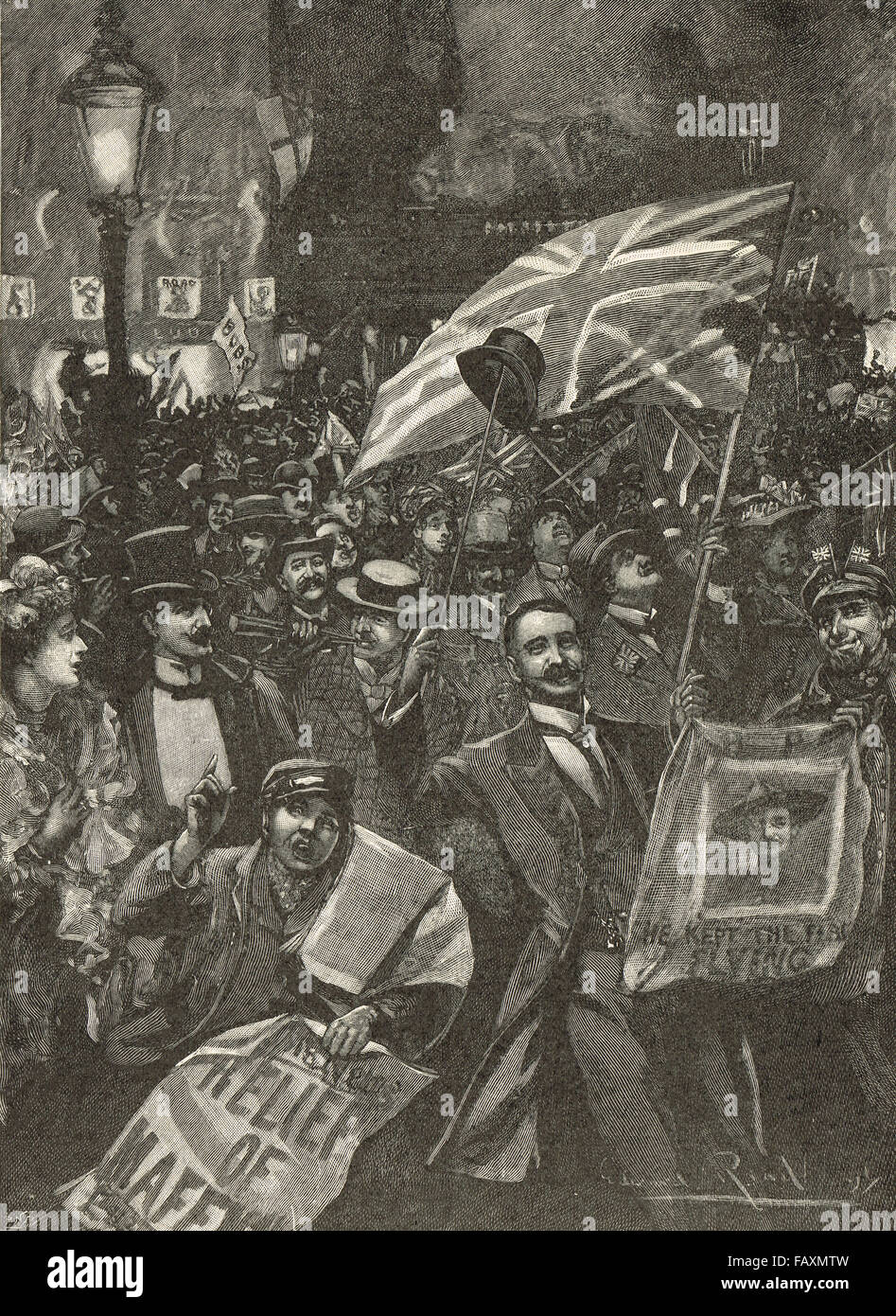 Celebrations for Relief of Mafeking. London, 1900 Stock Photo - Alamy