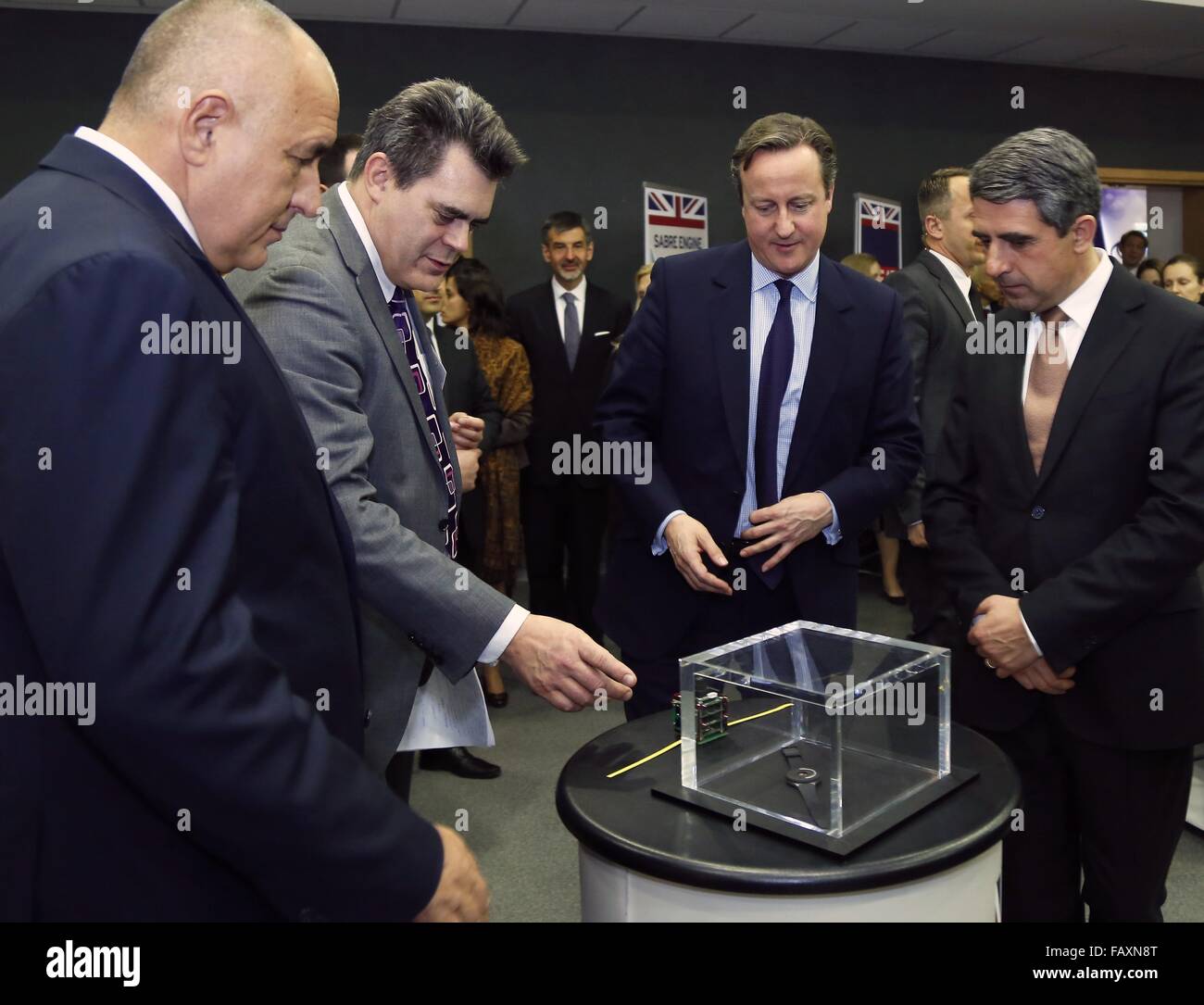 Prime minister David Cameron on an official visit to Bulgaria and meets ...