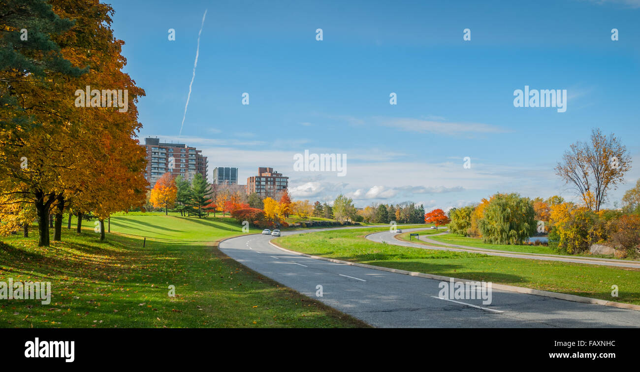 Ottawa along the riverside parkway - winding paved roads make for an ...