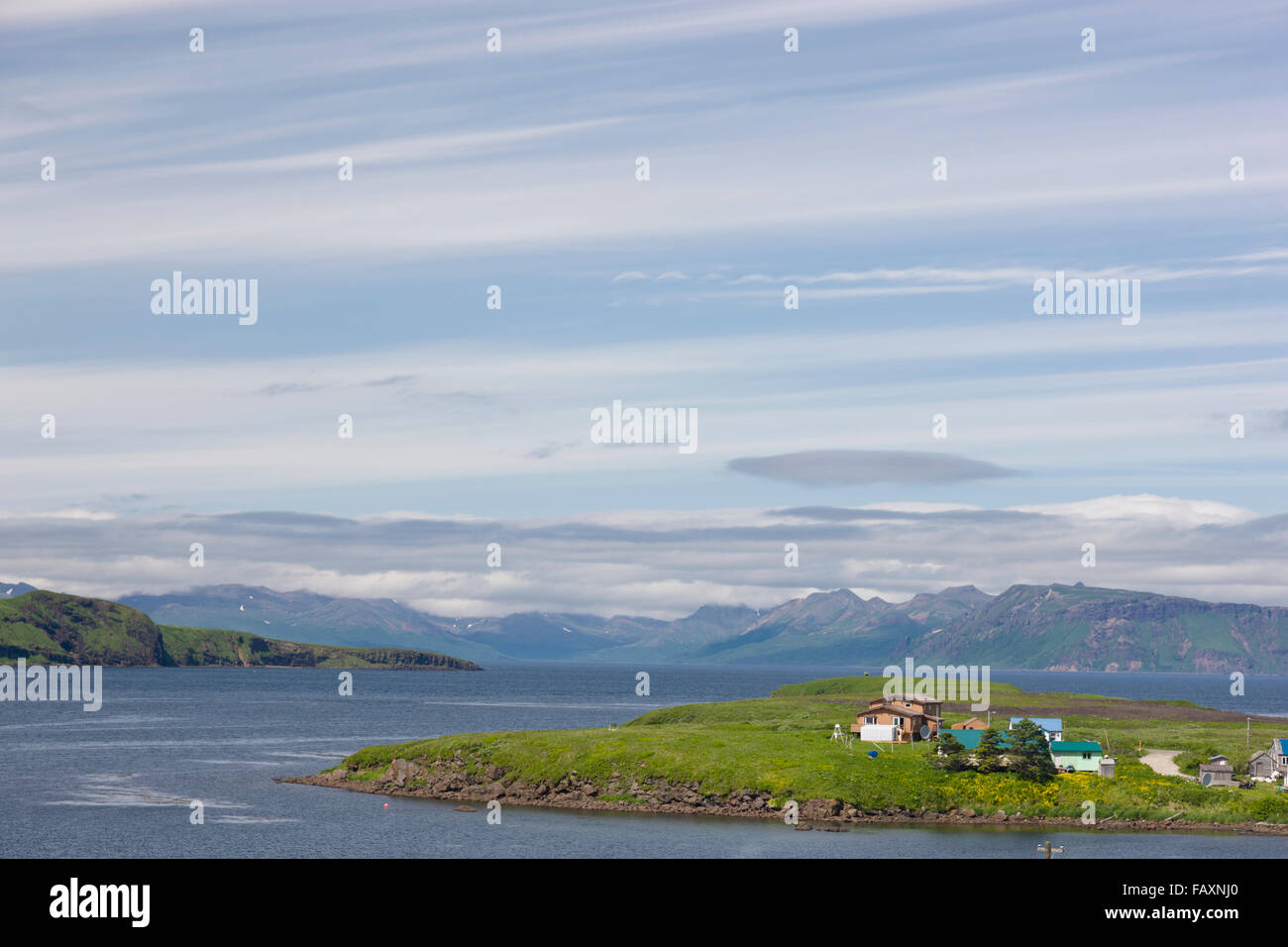 Elevated view of house on small peninsula hi-res stock photography and ...