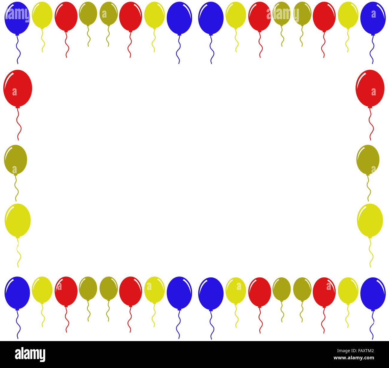 balloons on white background Stock Photo - Alamy