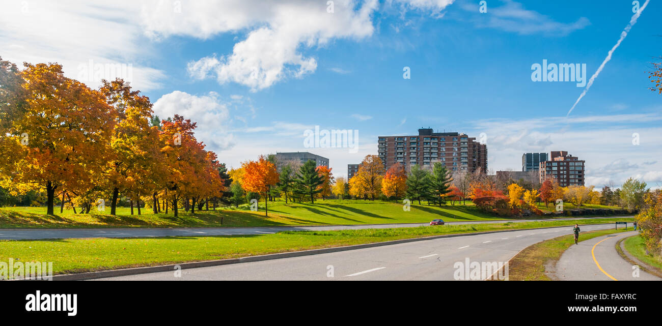 Ottawa along the riverside parkway - winding paved roads make for an ...