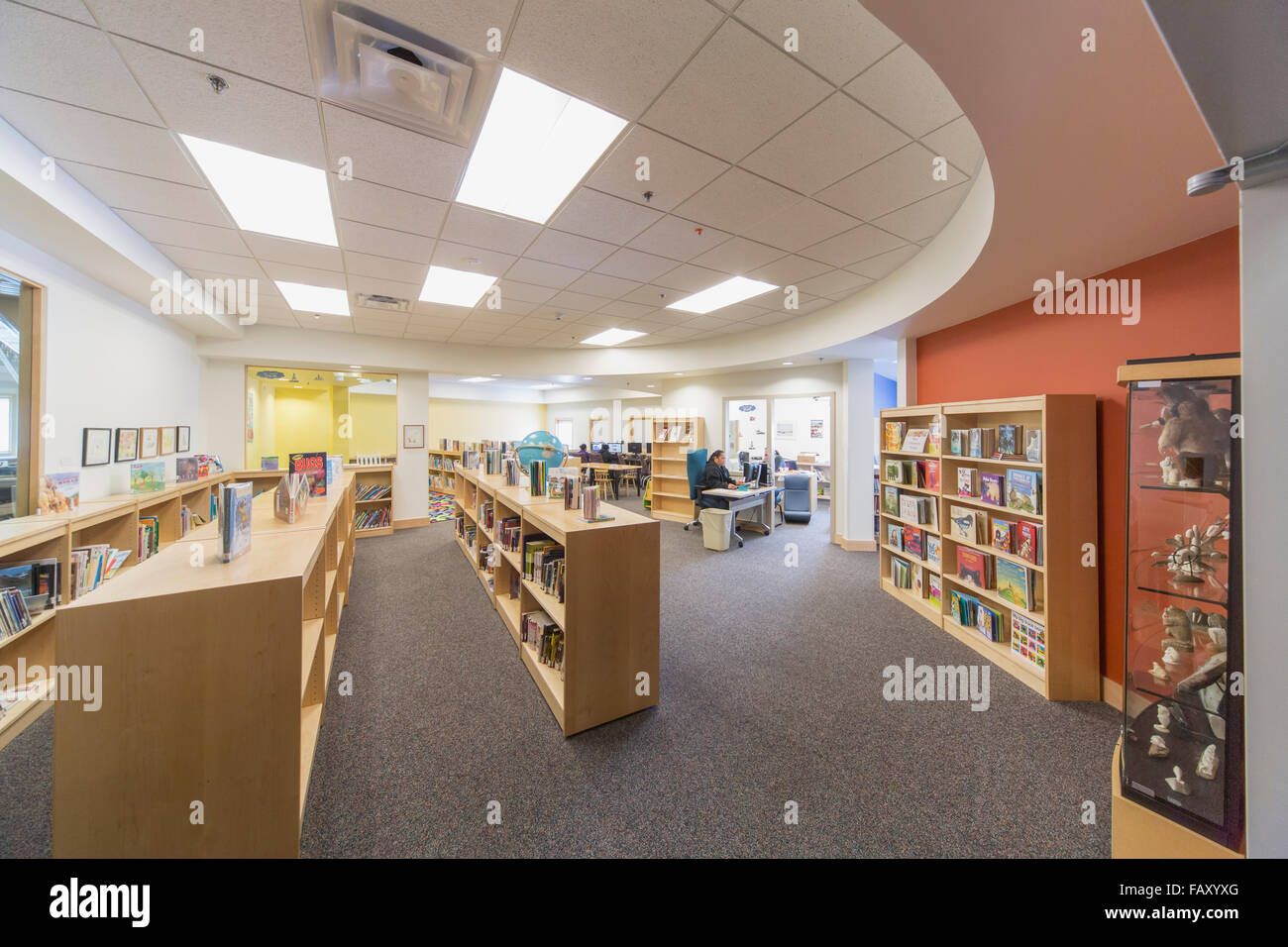 Interior view of the Inupiat Heritage Center, Barrow, North Slope ...