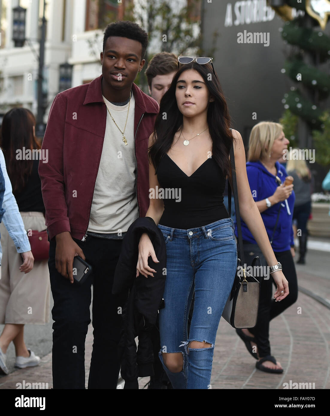 Madison Beer shops at The Grove with friends Featuring: Madison Beer ...