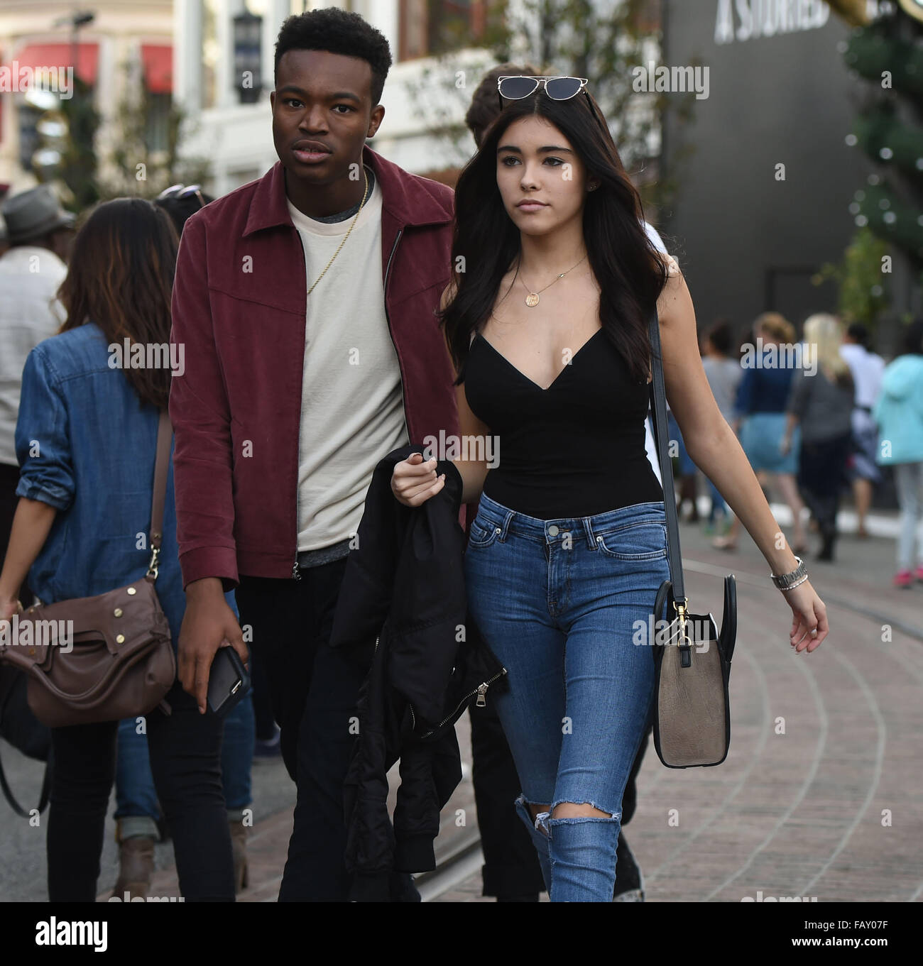Madison Beer shops at The Grove with friends Featuring: Madison Beer ...