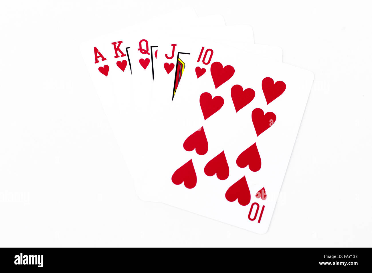 Playing cards isolated on white background, stock photo Stock Photo - Alamy