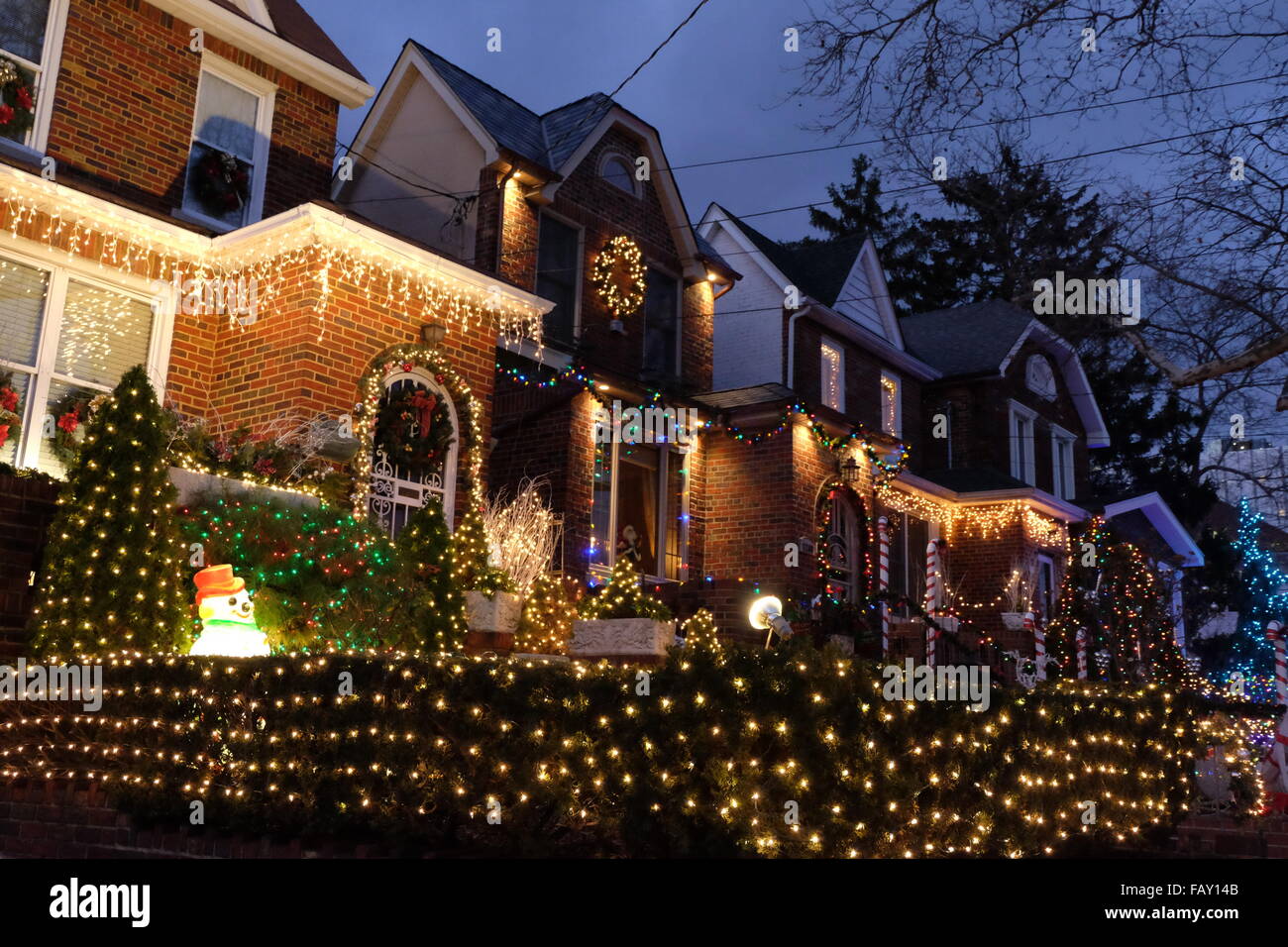 christmas lights in dyker heights, brooklyn Stock Photo - Alamy