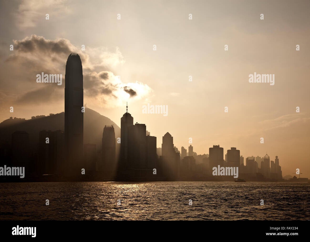 Hong Kong sunset Stock Photo - Alamy